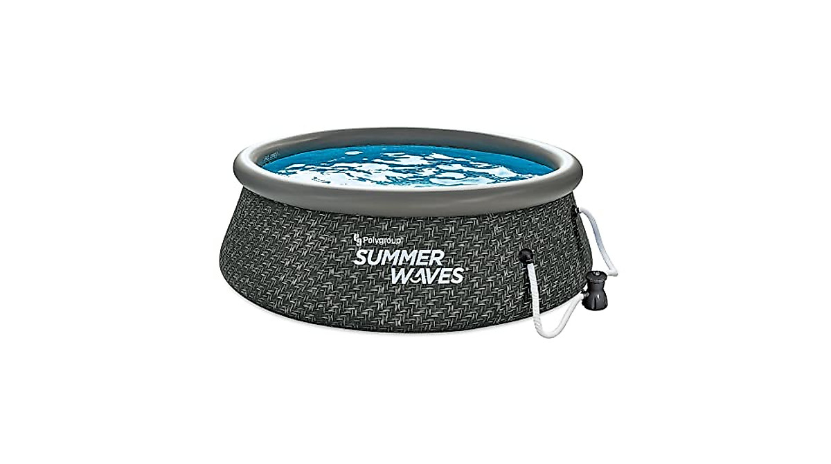 Summer Waves 8ft Inflatable Pool with Filter Pump - Easy Setup