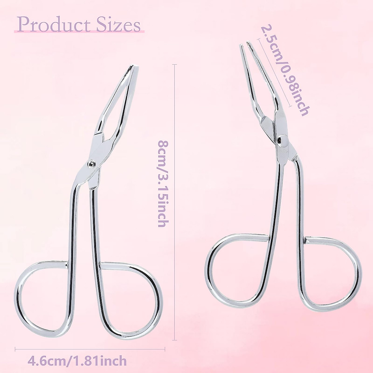 4 Pieces Curved Eyebrow Tweezer Stainless Steel Scissors Handle Tweezer Clip Facial Hair Plucker Eyebrow Remover Brow Shape Grooming Tools by NUOMI for Men and Women, Portable, Silvery