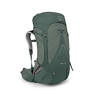 Osprey Aura AG LT 65L Women's Backpacking Backpack, Koseret/Darjeeling Spring Green, WM/L