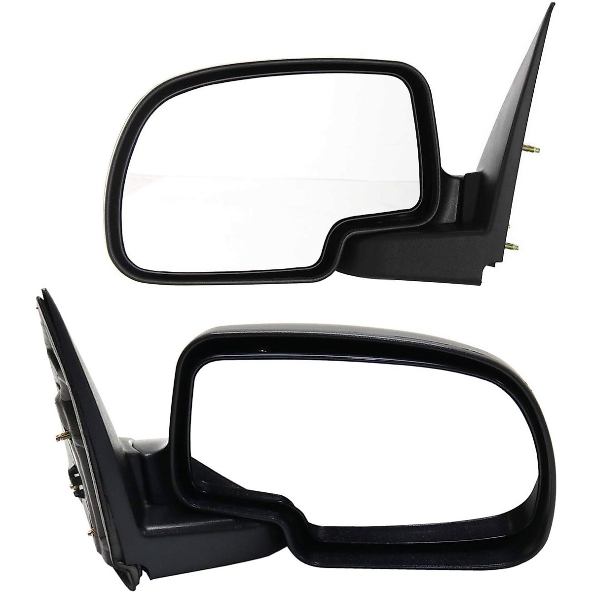 Kool Vue Left & Right Manual Non-Heated Door Mirrors Compatible With Chevrolet Silverado 1500 1999-2006 Without Blind Spot Feature Textured Pair Extended Cab & Standard Cab