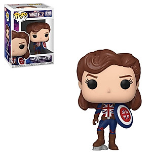 POP Marvel: What If? - Captain Carter Funko Pop! Vinyl Figure (Bundled with Compatible Pop Box Protector Case), Multicolored, 3.75 inches