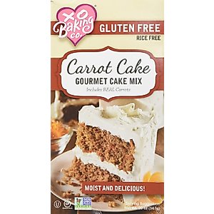 XO Baking Gourmet Carrot Cake Mix - Flavorful Gluten-Free Carrot Cake - Two Layers (20oz)