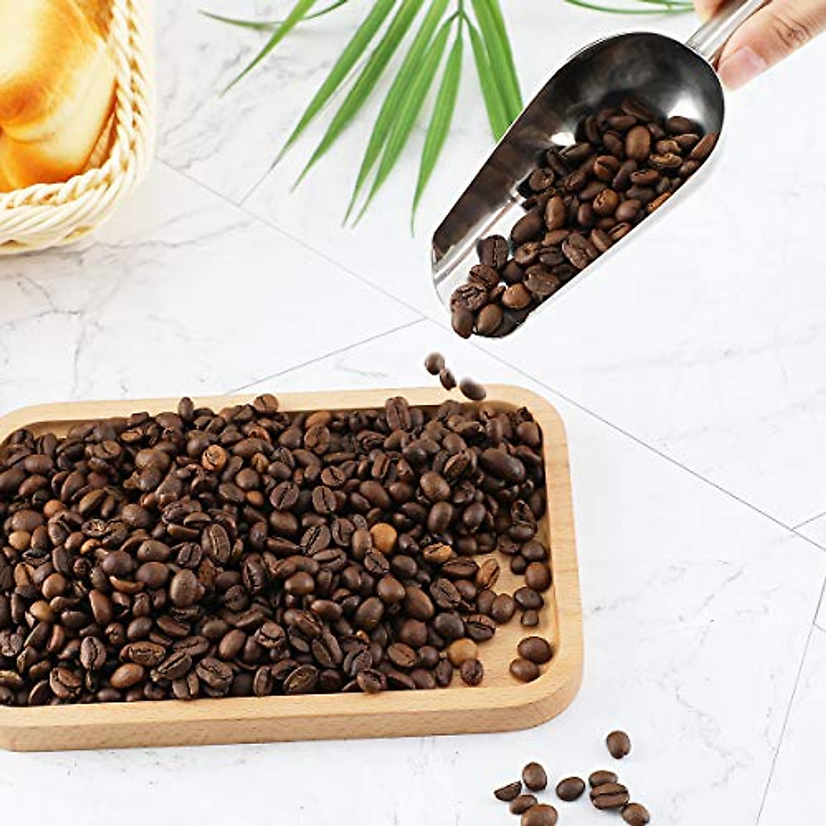 AIEVE Ice Scoop, 2 Pack Ice Scoop for Ice Maker, Metal Ice Scoop for Freezer Counter Top Ice Machine Maker Shovel Popcorn Scoop Kitchen Ice Scooper Ice Bucket Scoop for Kitchen Bar Wedding Party