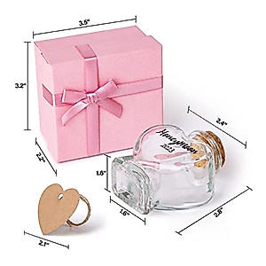 Honeymoon Sand Keepsake Jar 2023，Bridal Shower Gift, Wedding Gift, Engagement Gift, Honeymoon Gift, Travel Gift for Couples, Newlywed, Fiance(Gift Box Includes) - 40ml Glass - Heart Shape Card