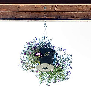 Ceiling Hooks for Hanging Plants, Mug Cup Hooks Screw in White Vinyl Coated Heavy Duty Wall Hooks for Hanging