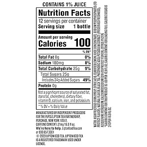 Lipton Iced Tea Lemon, 16.9 Fl Oz Bottles (Pack of 12)