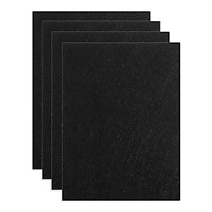 ChenTeng 4PCS Self Adhesive Felt Sheet for Crafts, A4 Size 2mm Thick Non-Stiff Felt Fabric Sheets for DIY/Sewing and Arts & Crafts (8.3" x 11.8", Black)