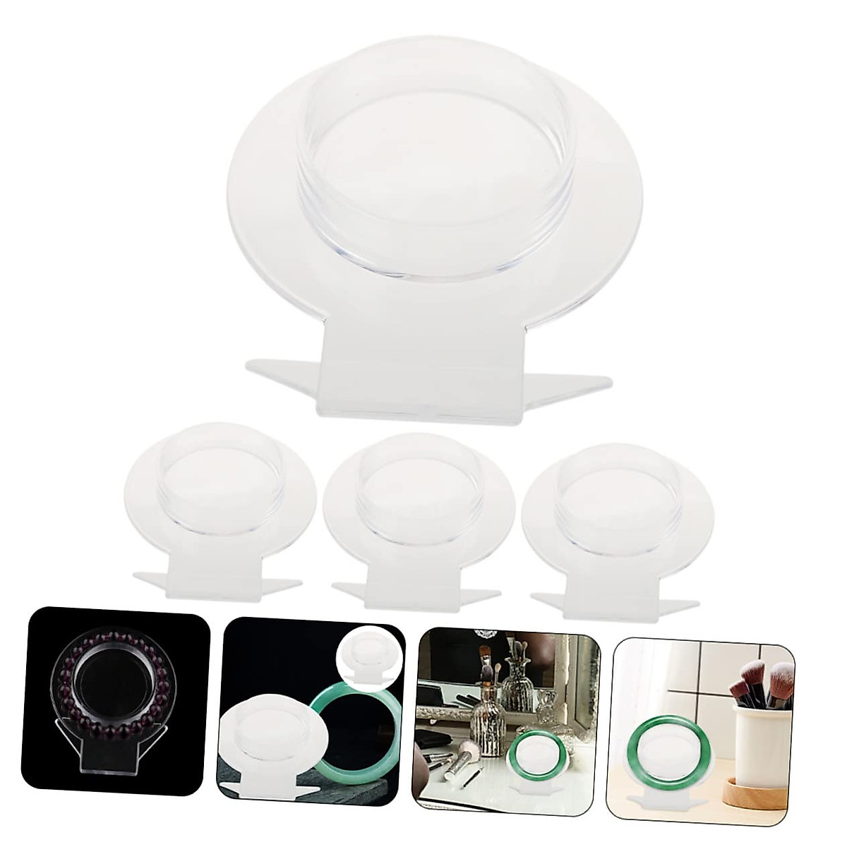 Cabilock 4pcs Display Props Watch Bracelets Acrylic