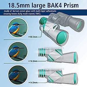 20x50 High Power Binoculars for Adults with Low Light Night Vision, Compact Waterproof Binoculars for Bird Watching Hunting Travel Football Games Stargazing with Carrying Case and Strap