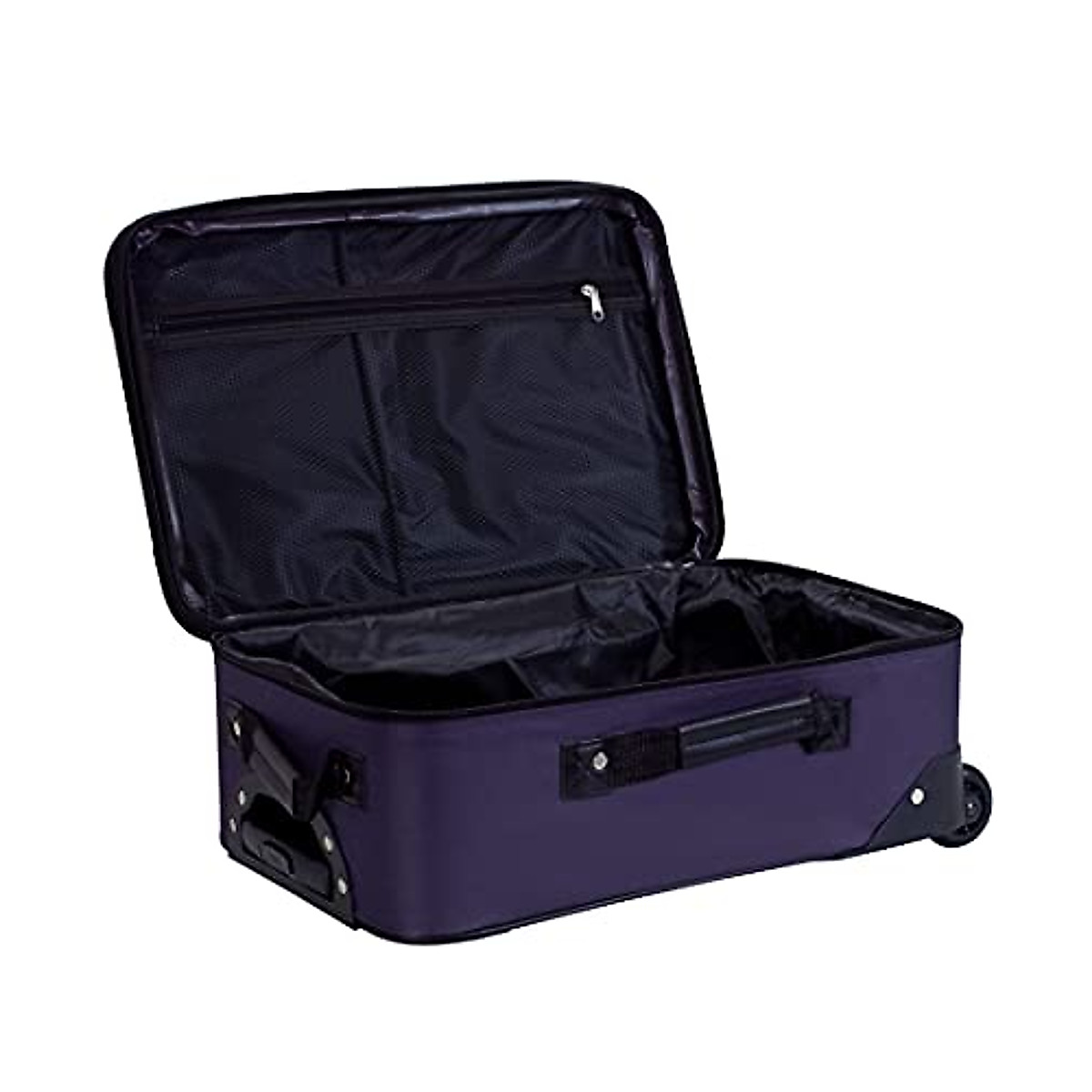 Rockland Fashion Expandable Softside Upright Luggage Set, Purple, 2-Piece (14/19)