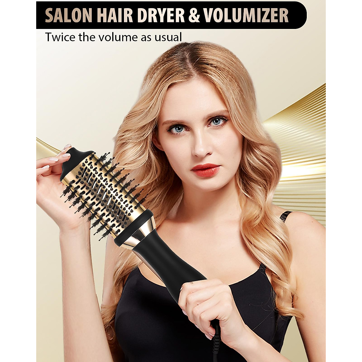 BEITMISS Hair Dryer Brush, Blow Dryer Brush Oval Barrel for Quick and Salon-Quality Results, Detachable Hot Air Brush with Ionic Technology Volumizer and Styler for Frizz Control and Shine