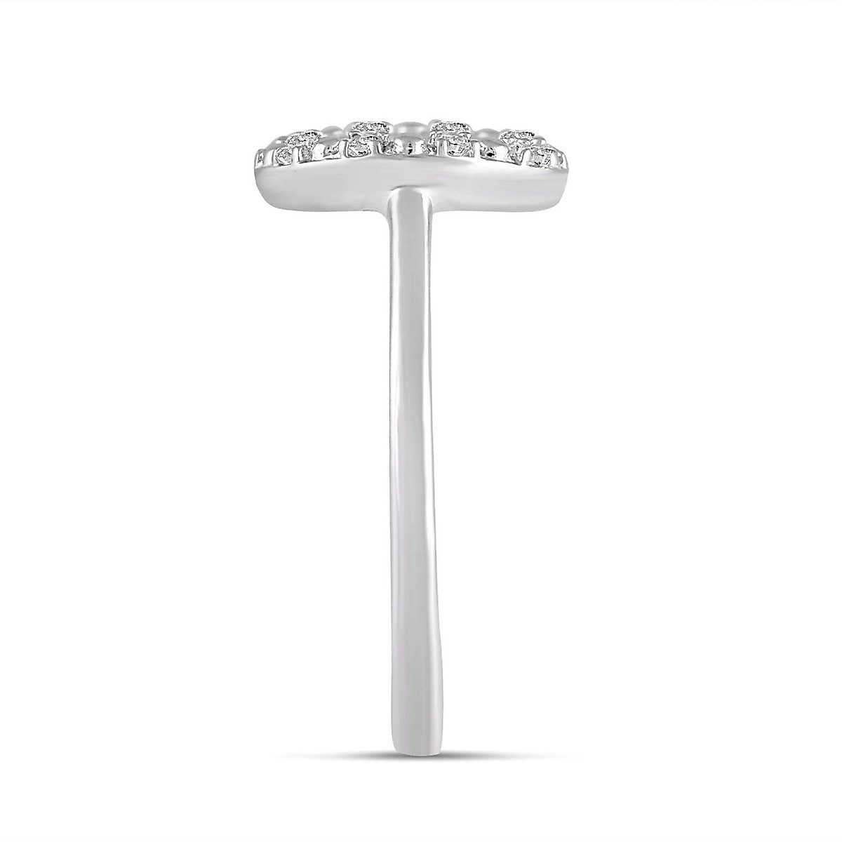 Fifth and Fine 1/10 CTW Diamond Circle Ring Set in Sterling Silver (White, 9)