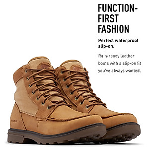 Sorel Men's Carson Moc Waterproof Boot - Camel Brown, Umber - Size 10.5