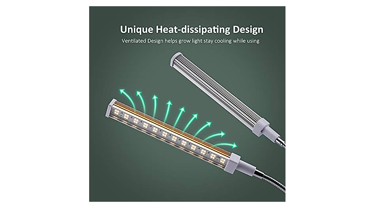 Full Spectrum Plant Grow Light with LCD Timer & Table Clip