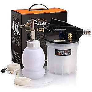 FOUR UNCLES 2L Vacuum Brake Bleeder - Vacuum Brake Bleeder Kit with 2L Brake Fluid Extractor and 1L Refilling Bottle