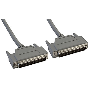 Amphenol CS-DSDMDB37MM-010 37-Pin DB37 Deluxe D-Sub Cable, Shielded, Male/Male, 10', Gray