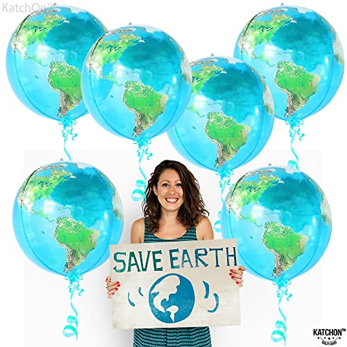 Big 22 Inch Globe Balloons | Earth Day Decorations