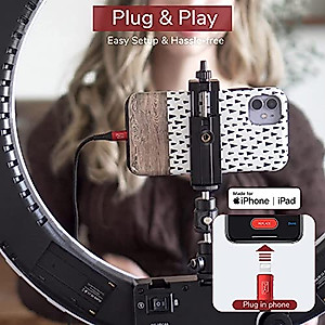 PIXEL Microphone for iPhone iPad(Apple MFi-Certified) from Mic for iPhone Live Streaming Vlogging | External Microphone for iPhone Video Recording, Compatible with Apple Lightning Devices (5ft)