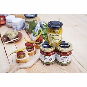 Matiz Piparras, Basque Guindilla Peppers (6.4 oz.) Spanish Green Pickled Peppers from Spain