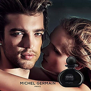 Michel Germain Sexual Noir Pour Homme Eau de Toilette Travel Spray, Top Notes of Italian Bergamot, Crisp Grapefruit, Cardamom, Mysterious Dark Natural Oils, 0.26 Fl Oz