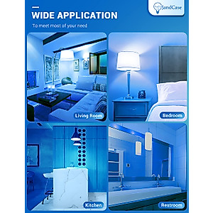 JandCase E12 LED Bulbs 60Watt Equivalent [12 Pack], LED Ceiling Fan Light Bulbs Small Base, 5000K Daylight G14 Small Base Light Bulb for Ceiling Fan Light Fixture, Non-Dimmable, UL Listed