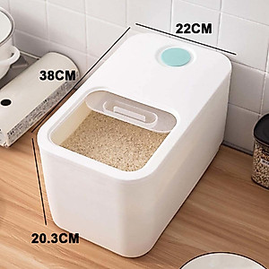 Rice Container Cereal containers Storage Dog Food Storage Plastic Rice Bucket Large-Capacity Rice Storage Tank Grain Household Kitchen Miscellaneous Grain Storage Box Suitable for Rice, Grain