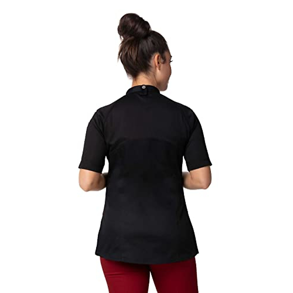 Chef Works Women's Arcadia Chef Coat, Black, Medium