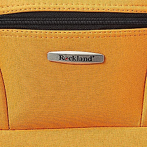 Rockland Fashion Softside Upright Luggage Set,Expandable, Orange, 2-Piece (14/19)