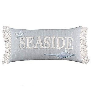 Levtex Home - Zuma Beach - Decorative Pillow (12 x 24in.) - Seaside - Blue and White