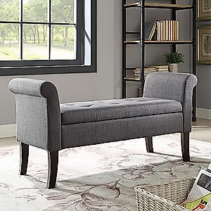 Linon Bench, Dark Espresso