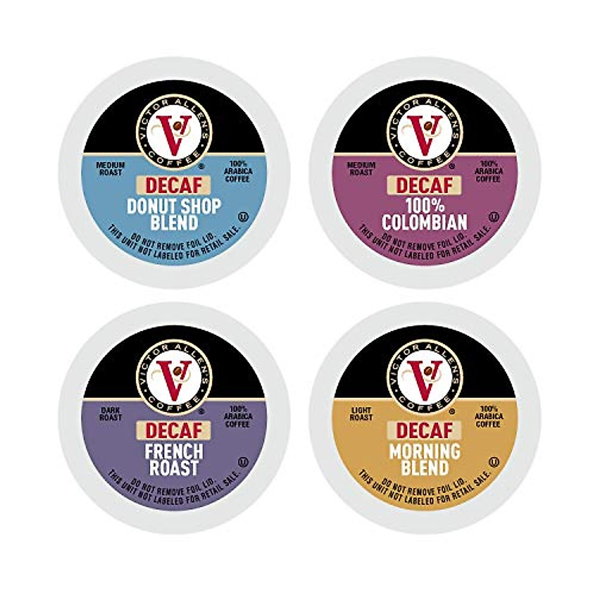 Victor Allen's Coffee Decaf Variety Pack, Light-Medium Roasts, 54 Count, Single Serve Coffee Pods for Keurig K-Cup Brewers