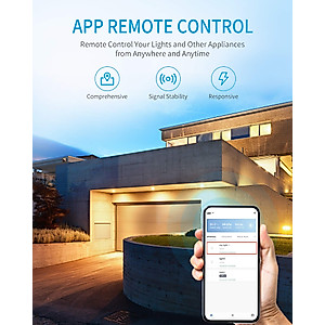 Syantek Outdoor WiFi Outlet, Smart Outdoor Plug with 3 Ground Outlets, Compatible with Amazon Alexa, Google Assistant, Remote Control, Timer, Waterproof, FCC Certified for Outdoor and Chritmas Lights