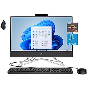HP Pavilion 22" All-in-One PC, Full HD Touch Display, AMD Ryzen 3 3250U Processor, 16 GB RAM, 1TB HDD, Webcam, Wi-Fi, HDMI, 3 in 1 SD Card Reader, DVD-Writer, Windows 11 (Latest Model)