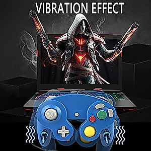 Reiso Classic NGC Wired USB Controller for Windows PC MAC(blue1)