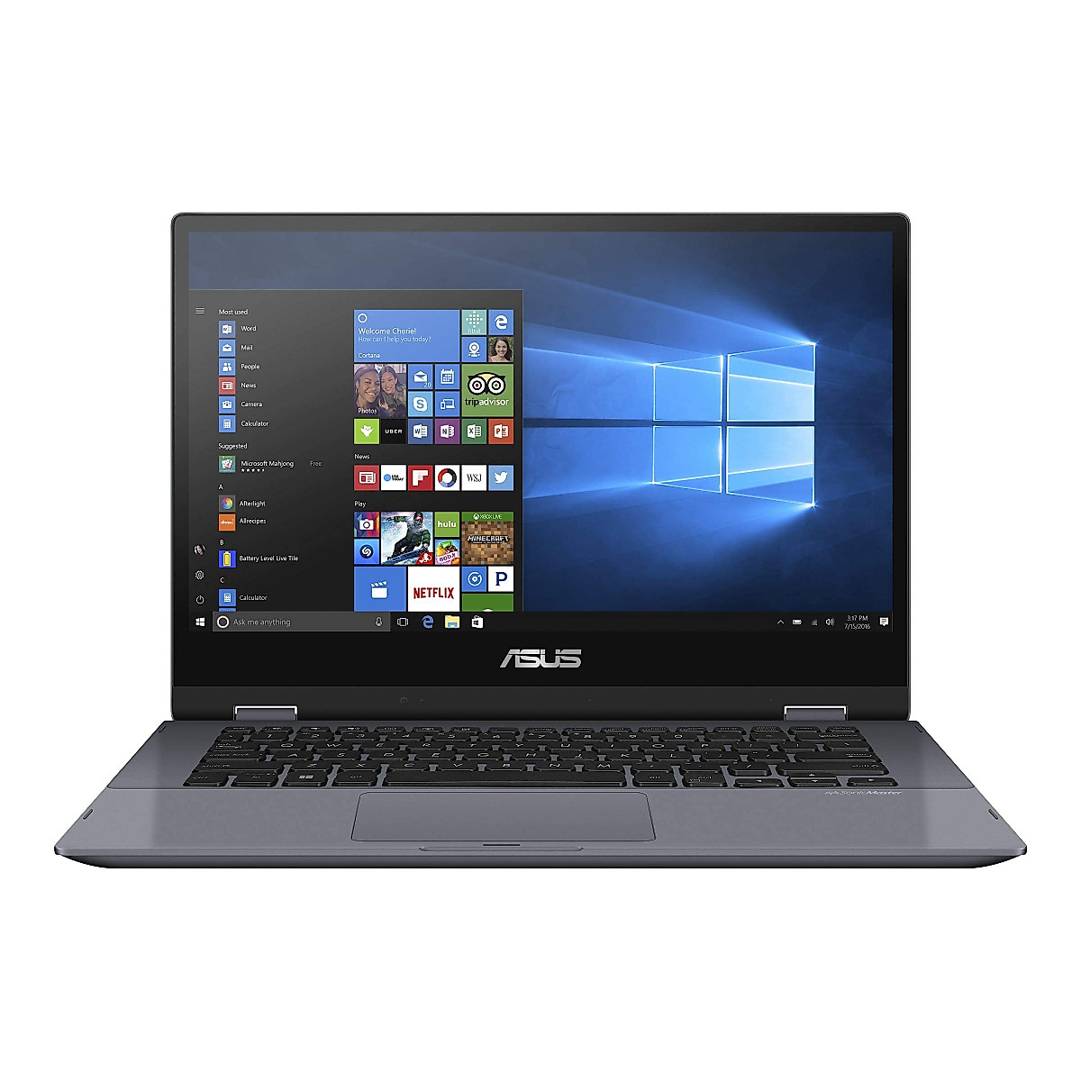 ASUS VivoBook Flip 14 2 in 1 14-inch FHD Touchscreen Laptop - 8th Gen Intel core i3-8145U - 4GB RAM - 128GB SSD - Fingerprint - Backlit - USB-C - Win10 (Renewed)