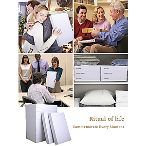 MESHA 10 PC Boxes for T-shirt Gifts in Bulk, Extra Large White Gift Boxes with Lids for Presents, Stockings, Clothes, Sweater, Robe 17"X11"X2.4" White Wrapping Clothing Boxes for Valentine's Day, Father's Day, Birthday