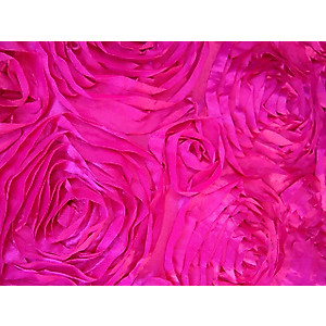 Satin Rosette Hot Pink Bridal Wedding Decoration Fabric 50 Inch Fabric By the Yard