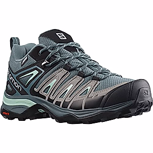 Salomon Women's X ULTRA PIONEER CLIMASALOMON™ WATERPROOF Hiking Shoes for Women, Stormy Weather / Alloy / Yucca, 8.5