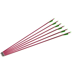 SHARROW 12pcs Archery 32 Inch Aluminum Arrows Spine 500 for Compound Recurve Bow