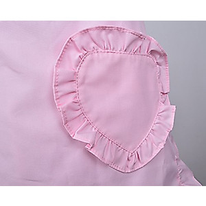 Cute Girls Bowknot Lady's Kitchen Restaurant Women's Cake Apron Fashion Funny Aprons for Christmas Gift (Pink)