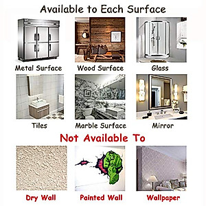 MORNITE Adhesive Bathroom Shelf Shower Caddy Wall Organizers,Restroom Shelves Mirror Storage Hanging No Drilling Rack,Black