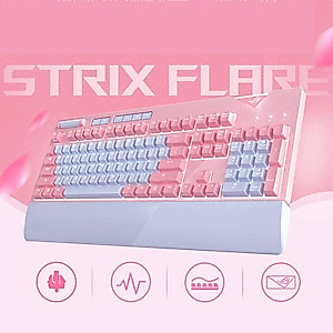 Feilx Gaming Keyboard and Mouse Combo, Pink Gaming Mechanical Keyboard Gaming Gaming Mouse Headset Mouse pad Keyboard and Mouse Set, Set (Color : Pink)