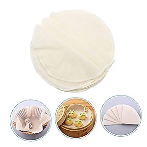 SHOWERORO 20pcs Steamed Cloth Round Steamer Cloth Cotton Steamer Mat Steamer Gauze Grid Bed Sheets Deshidratador De Alimentos Steamer Cloths for Steamed Bun Steamer Cushion Home Placemat