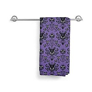 MSGUIDE Haunted Mansion Hand Towels Ultra Soft Highly Absorbent Bathroom Towel Multipurpose Thin Kitchen Dish Guest Towel for Bathroom, Hotel, Gym and Spa Christmas Decor (27.5" x 15.7")