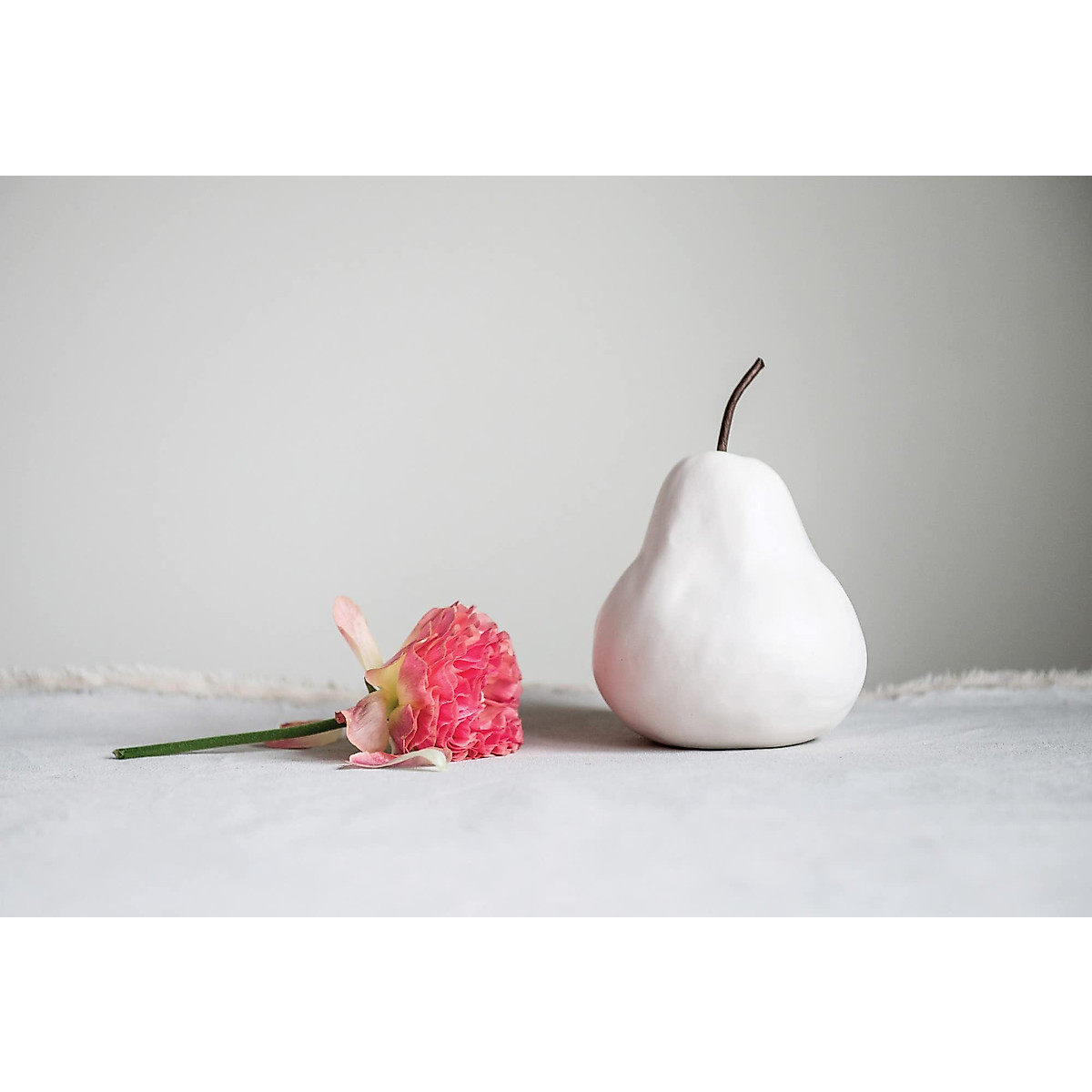 Creative Co-Op Decorative White Stoneware Pear
