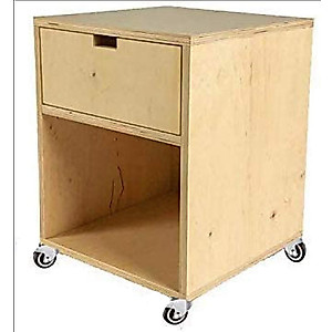 GBL 1" inch Small Caster Wheels with 2 Brakes + Screws - 90Lbs - Low Profile Castor Wheels with Brakes - Set of 4 No Floor Marks Silent Casters - Mini Wheels for Cart