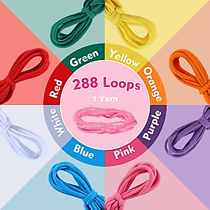 BUILPLAY Weaving Loom for Kids, Makes 7 Potholders, 288 Loops in 8 Colors, Craft Kits for Girls Age 6+