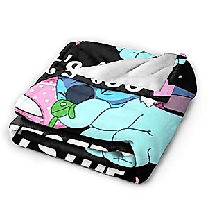 Shoutai Cartoon Blanket Ultra-Soft Throw Blankets Fleece Blanket Cozy Warm Flannel Blankets for Living Room Couch Bed All Season 50''x40''