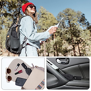 ZOMAKE Small Travel Umbrella Compact Portable Collapsible Umbrellas for Rain, Windproof, Automatic Lightweight Paraguas for Women, Men(Black)