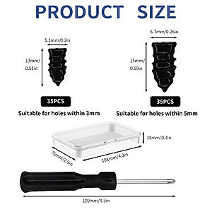 70PCS Heavy Duty Tire Plugs - Flat Tire Repair Kit with Vacuum Tool, Screwdriver, Box for Car, Motorcycle, Truck, Jeep Puncture Repair (35S+35L)